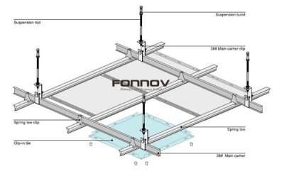 Aluminum Ceiling Tiles Clip In System White 600*600 | FONNOV ALUMINIUM